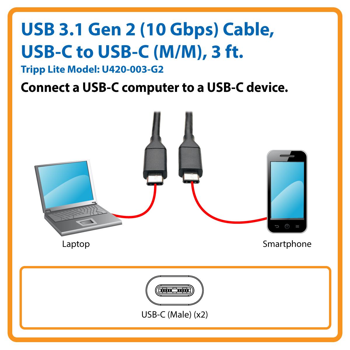 Amazon Tripp Lite 3 Ft USB 3 1 Gen 2 USB C Cable M M 10 Gbps Amazon Tripp Lite 3 Ft USB 3 1 Gen 2 USB C Cable M M 10 Gbps