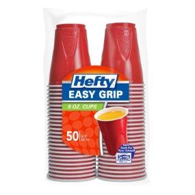 Amazon.com: Hefty Easy Grip Plastic Party Cups (Red, 9 Ounce, 50 Count ...