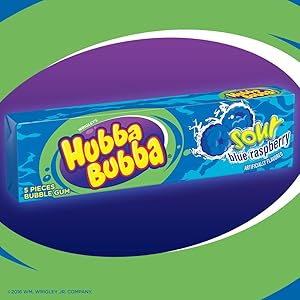 Amazon.com : Hubba Bubba Sour Blue Raspberry Bubble Gum, 5 Piece (Pack ...