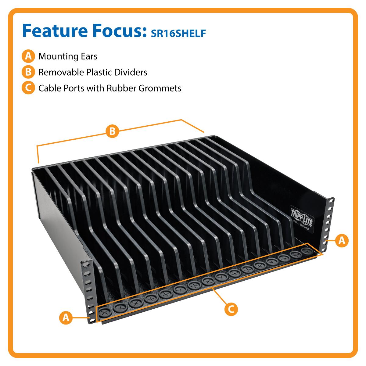 Amazon.com: Tripp Lite 3U Rack Mount Tablet iPad Laptop Chromebook ...