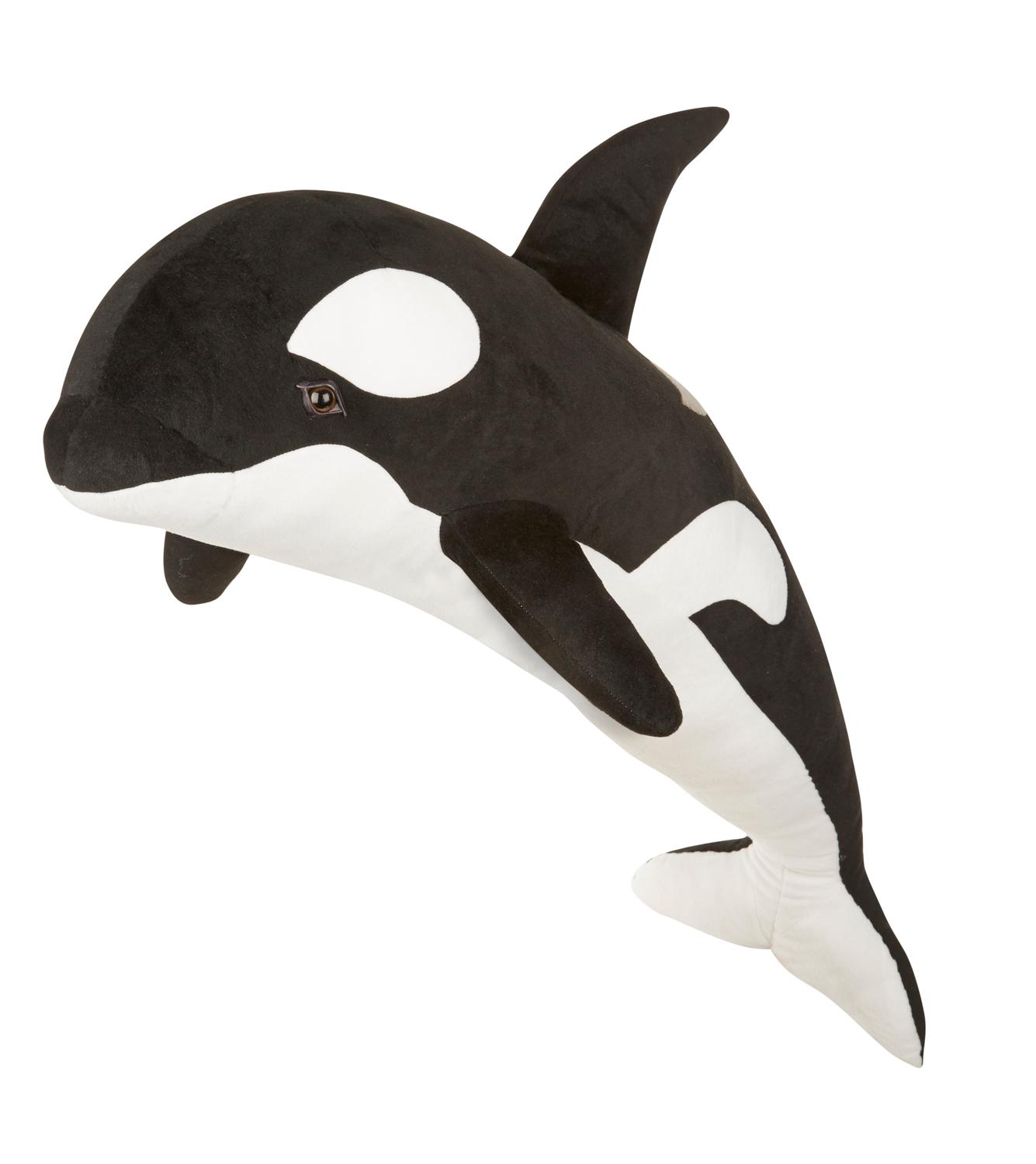 Amazon.com: Melissa & Doug Giant Orca Whale - Lifelike Stuffed Animal ...