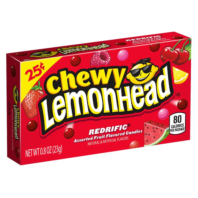 Amazon.com : Lemonhead Chewy Redrific, 24 0.8 Ounce Boxes, Pack of 12 ...