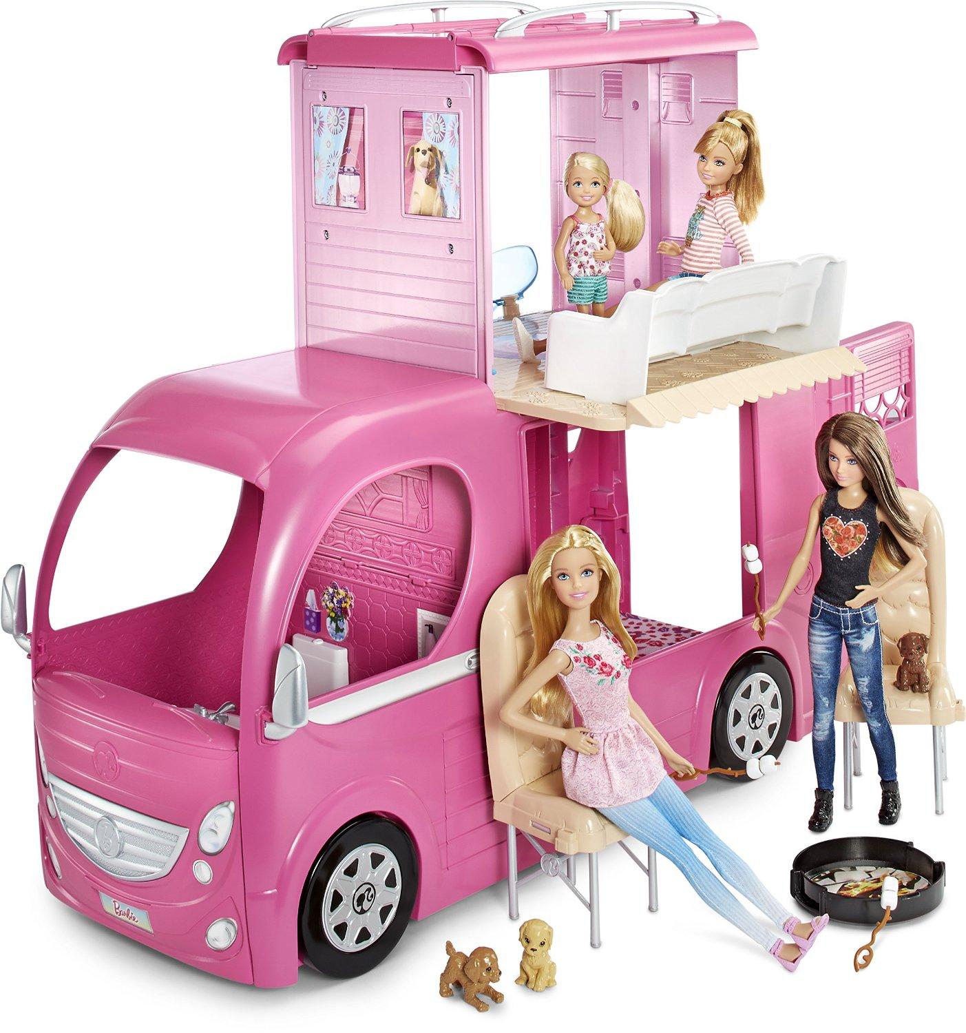 Amazon.com: Barbie Pop-Up Camper Vehicle: Toys & Games