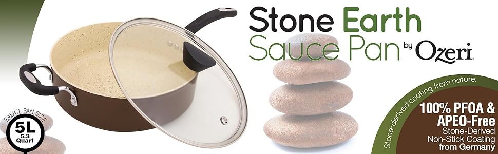 Amazon.com: The Stone Earth All-In-One Sauce Pan by Ozeri, with 100% ...