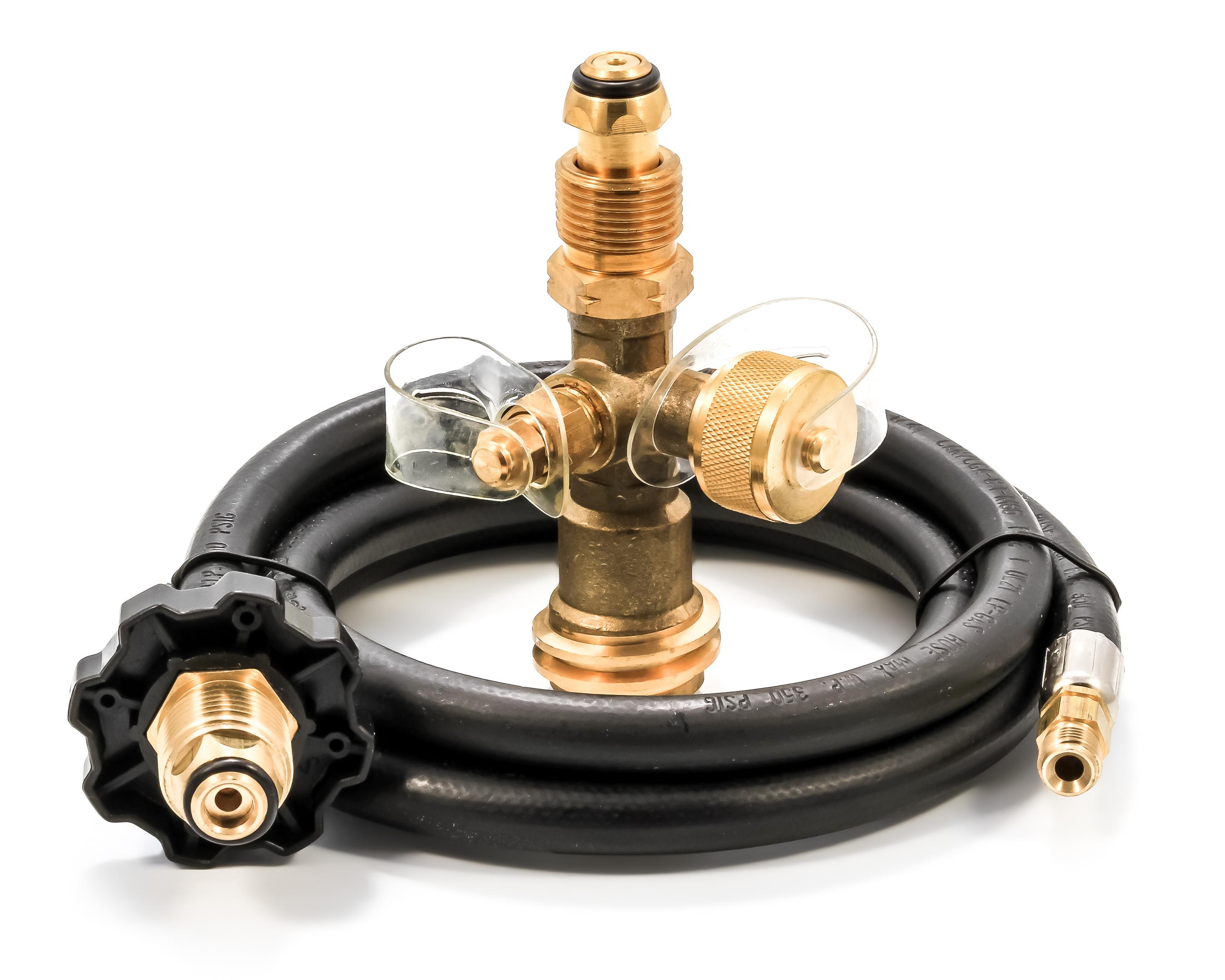 Amazon.com: Camco 59125 Propane Brass Tee with 5' Hose: Automotive