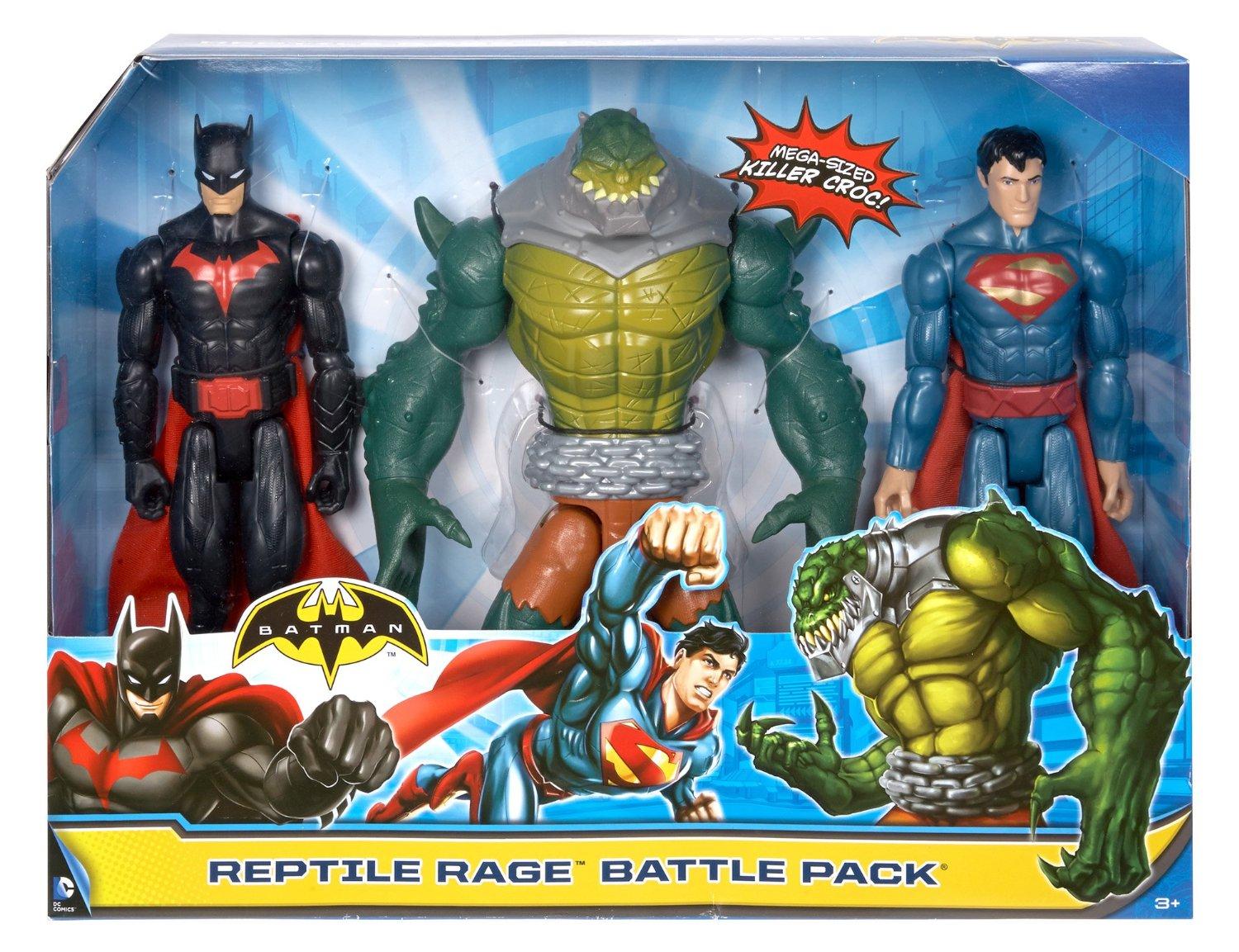 Amazon.com: DC Universe Batman Reptile Rage Battle Pack Figures: Toys ...