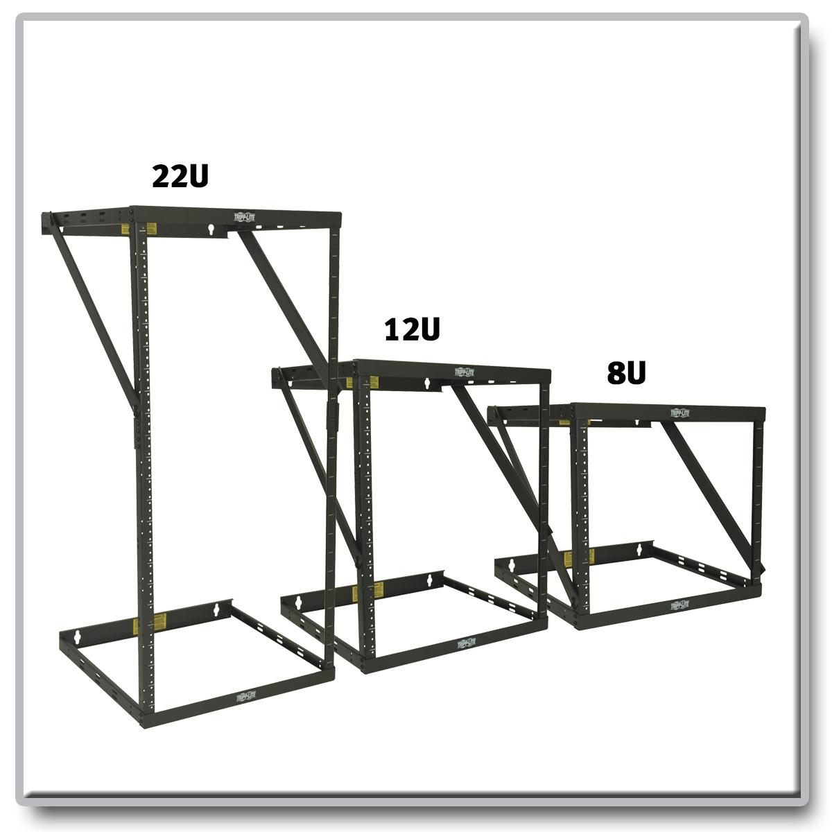Amazon.com: Tripp Lite 8U/12U/22U Expandable Wall-Mount 2-Post Open ...