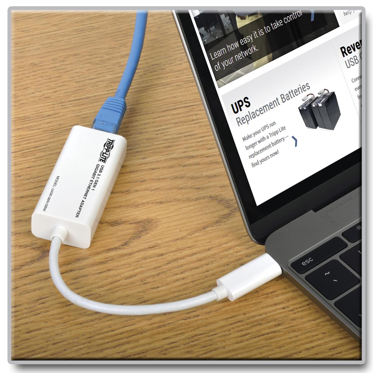 Amazon.com: TRIPP LITE USB 3.1 Gen 1 Type-C to Gigabit Ethernet NIC ...
