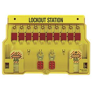 Master Lock 10-Pack Lockout Station with Cover, Includes 10 Aluminum ...
