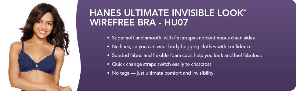 Hanes Women's Ultimate Invisible Look Wirefree at Amazon Women’s Clothing store