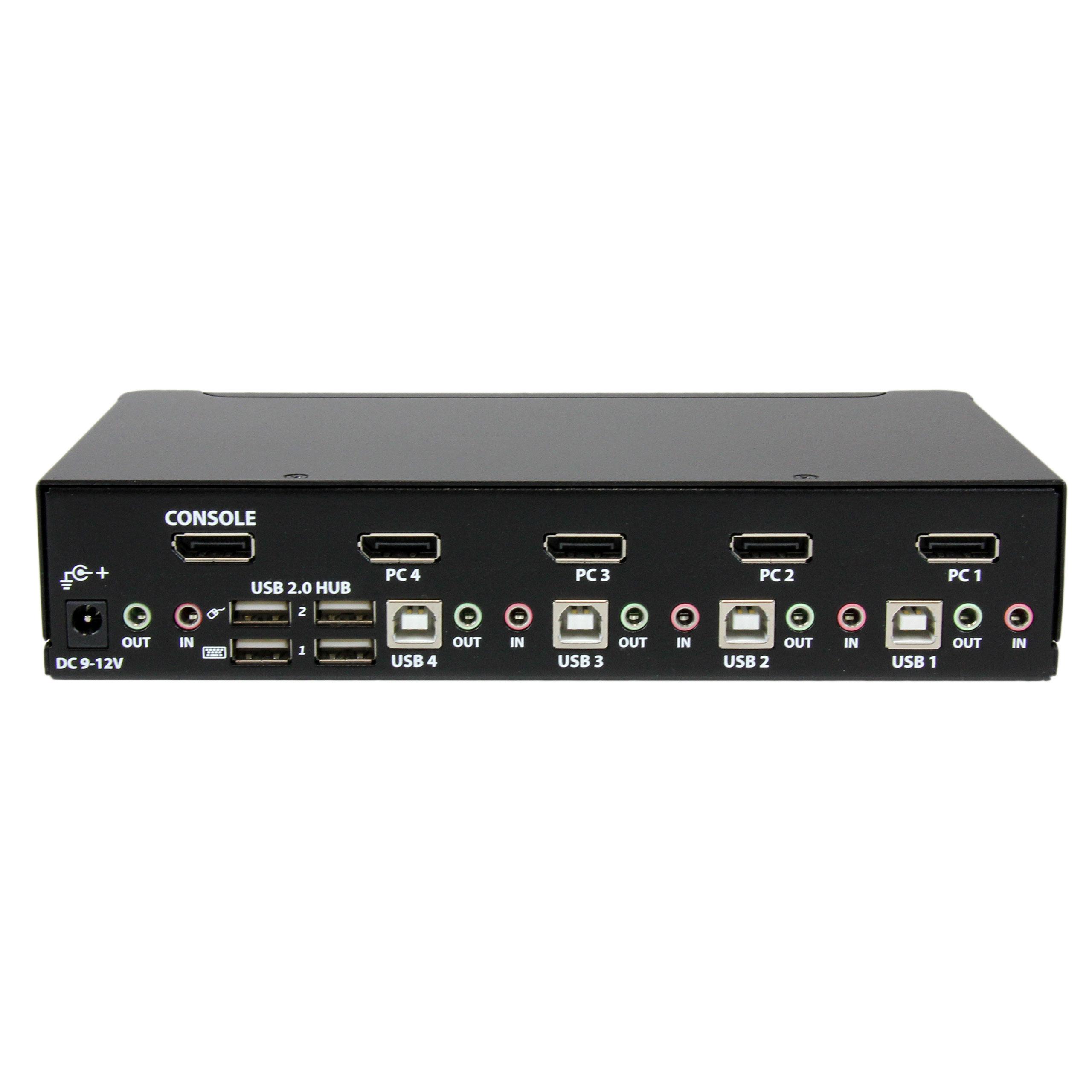 Amazon.com: StarTech SV431DPUA 4 Port USB Display KVM Switch (4 x KVM ...