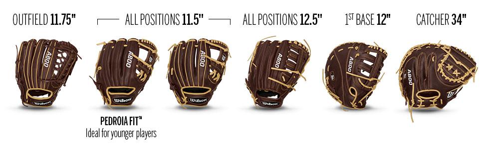 Amazon.com : Wilson Showtime Baseball Gloves, Brown/Blonde, 12.5", Left ...