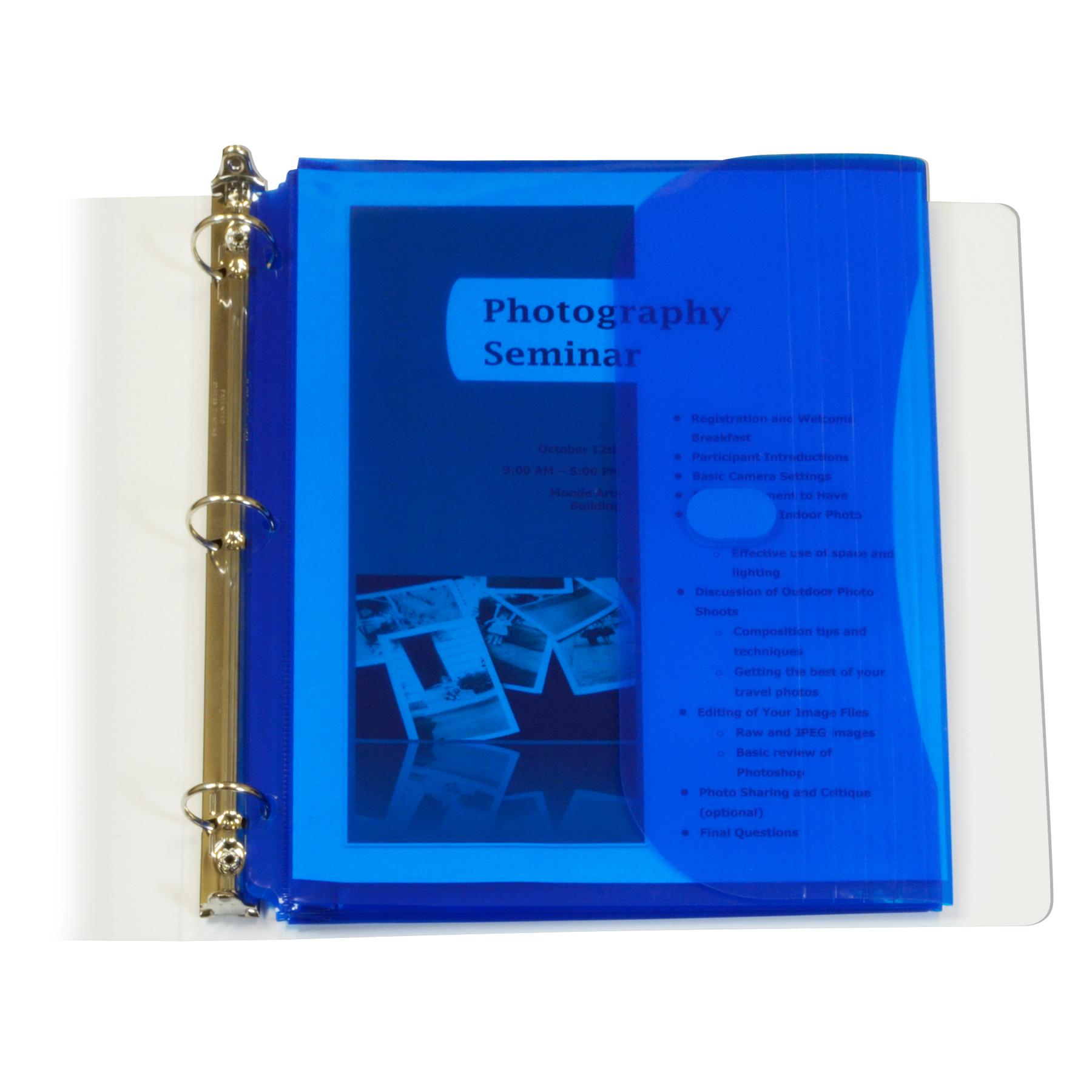 Amazon.com : C-Line Biodegradable Acid-Free Poly Binder Pocket with 1 ...