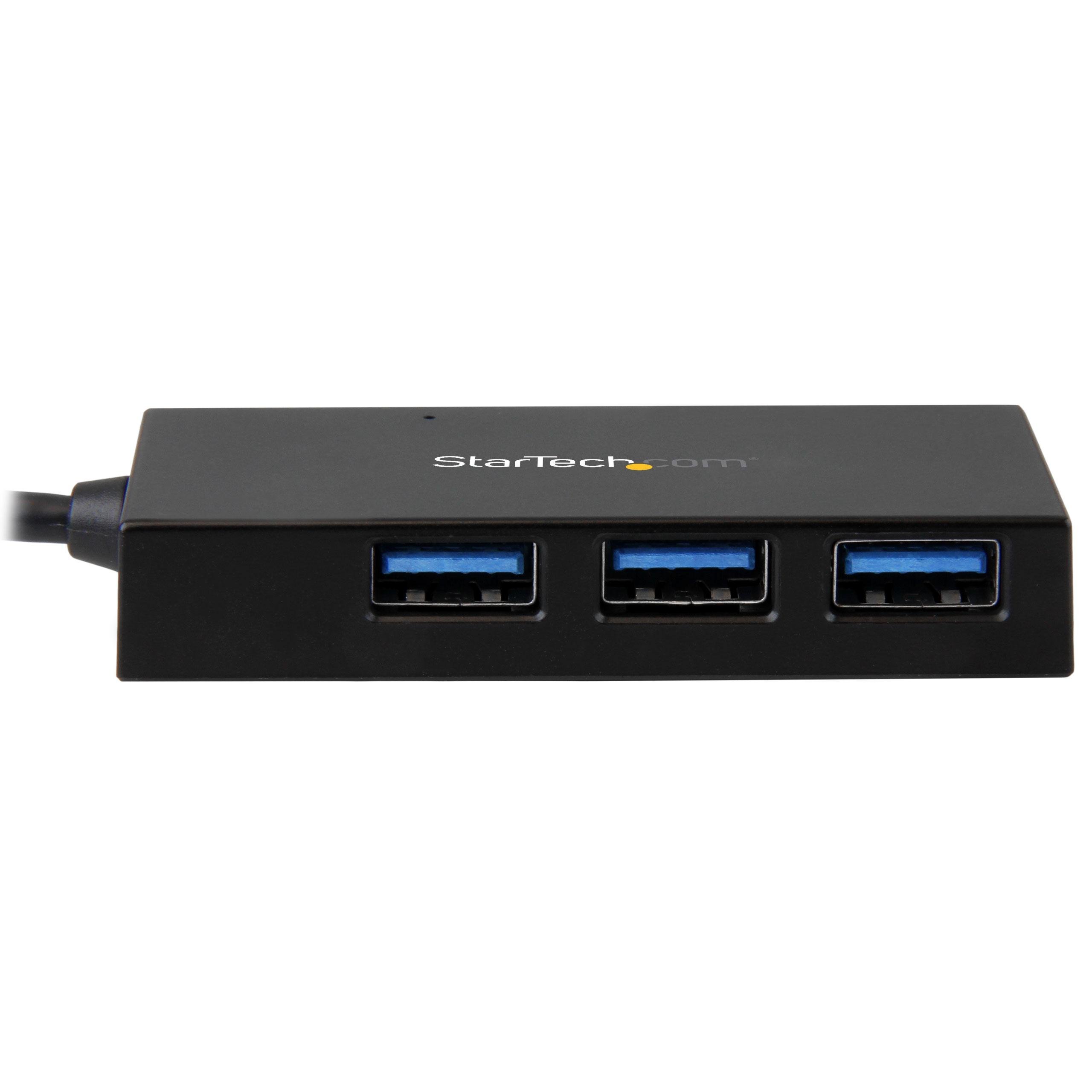 Amazon.com: StarTech.com USB C Hub - 4 Port USB-C to USB-A (3X) and USB ...
