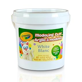 Amazon.com: Crayola Modeling Clay, White Clay, 15oz. Reusable Bucket ...