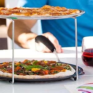 Amazon.com : Cuisinart CPS-155 Folding Pizza Stand and Pan, Silver ...