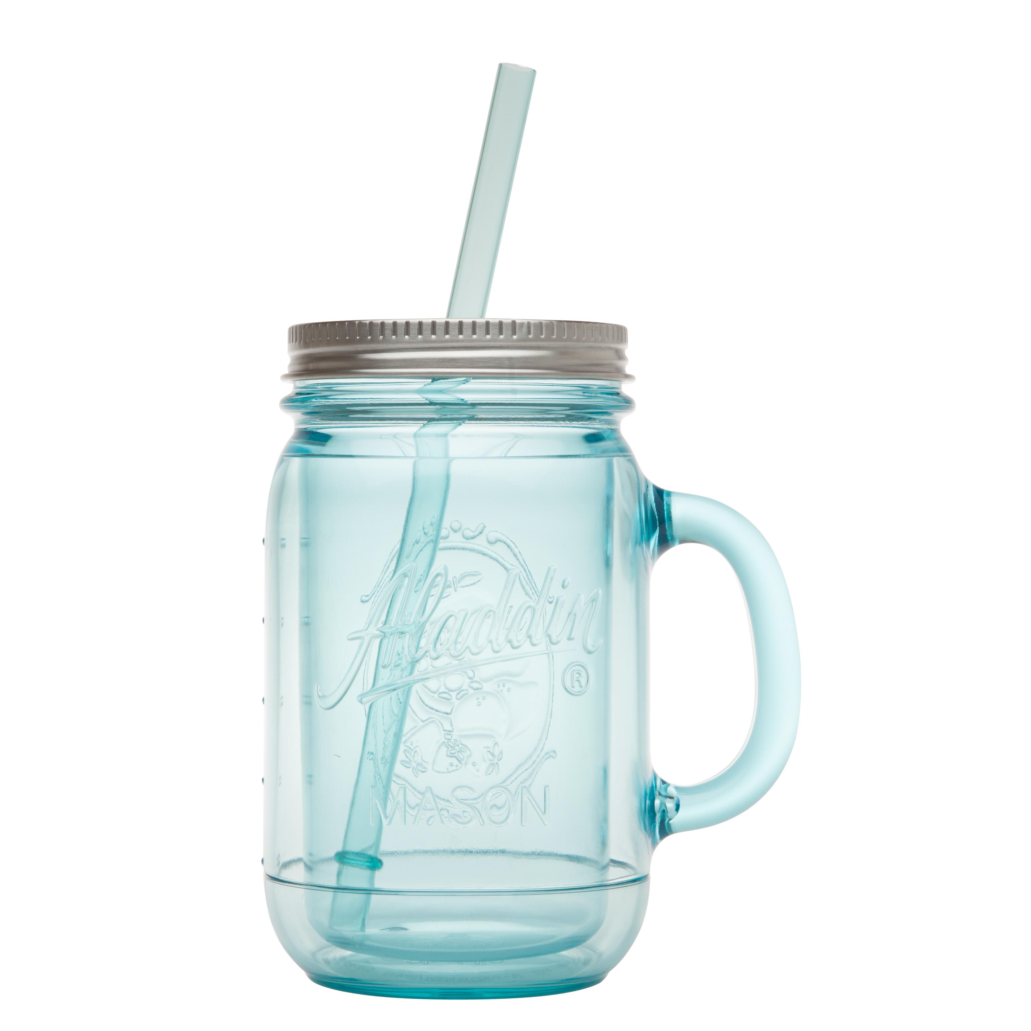 39 MASON JAR CUPS WITH LIDS AND STRAWS