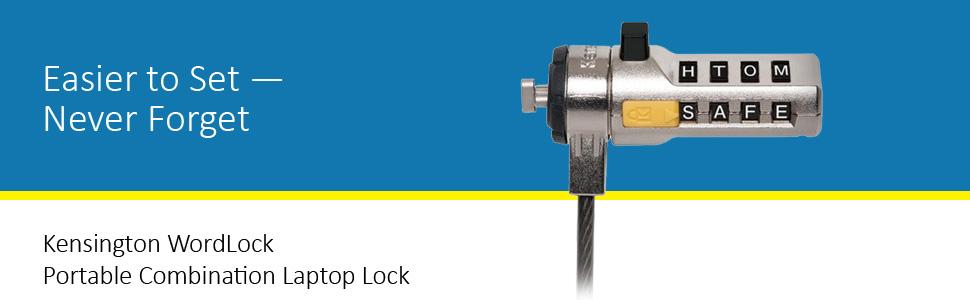 Kensington WordLock Portable Combination Laptop Lock