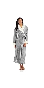 Natori Women's Velour Robe with Sherpa Trim at Amazon Women’s Clothing ...