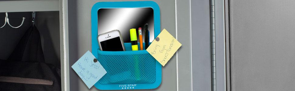 Amazon.com : Five Star Locker Mirror with Storage Pocket, 7 x 9 Inches ...