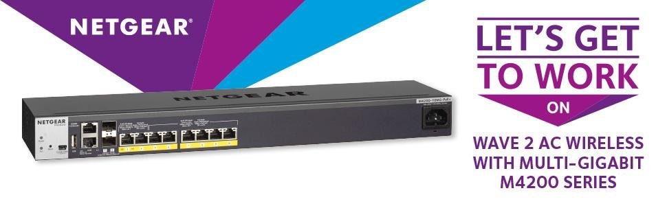 Netgear M4200-10mg-poe+ Multigigabit Managed Layer 3 Poe+ Switch (8 X 2 ...