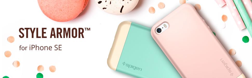 Amazon.com: Spigen Style Armor iPhone SE Case with Soft-Interior ...