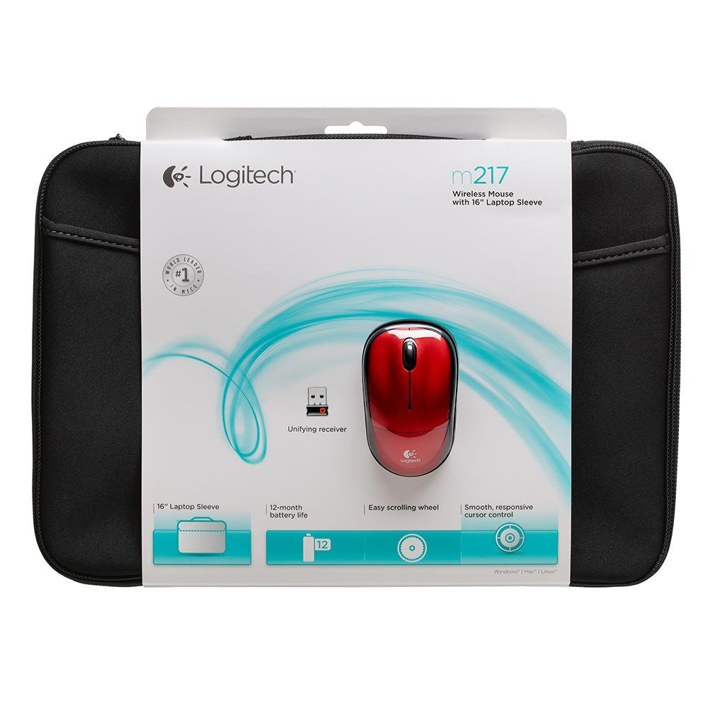 Amazon.com: Logitech 910-002139 Bundle Wireless Mouse M217 – Red & 16 ...