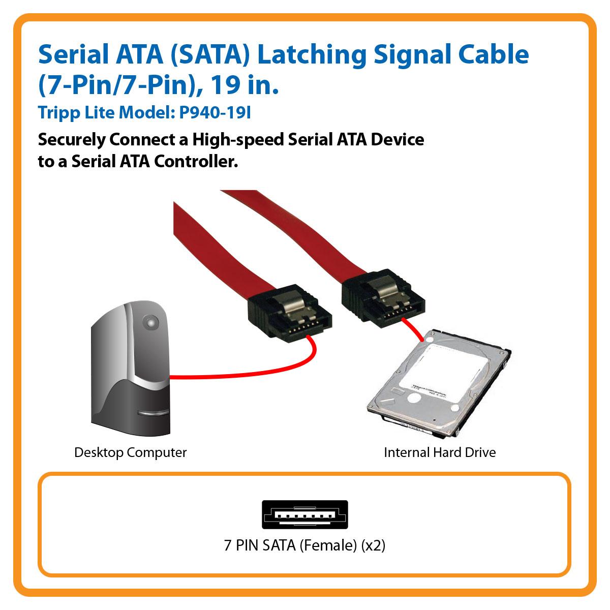 Amazon.com: Tripp Lite P940-19I Serial ATA (SATA) Signal Cable (18 ...