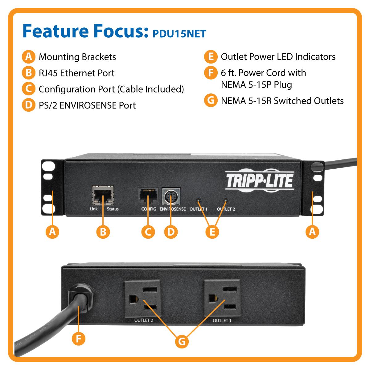 Amazon.com: Tripp Lite Mini Switched PDU, 15A, 1.4kW Single-Phase, 120V ...