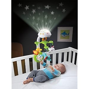 Amazon.com : Fisher-Price Deluxe Projection Mobile, Rainforest Friends ...