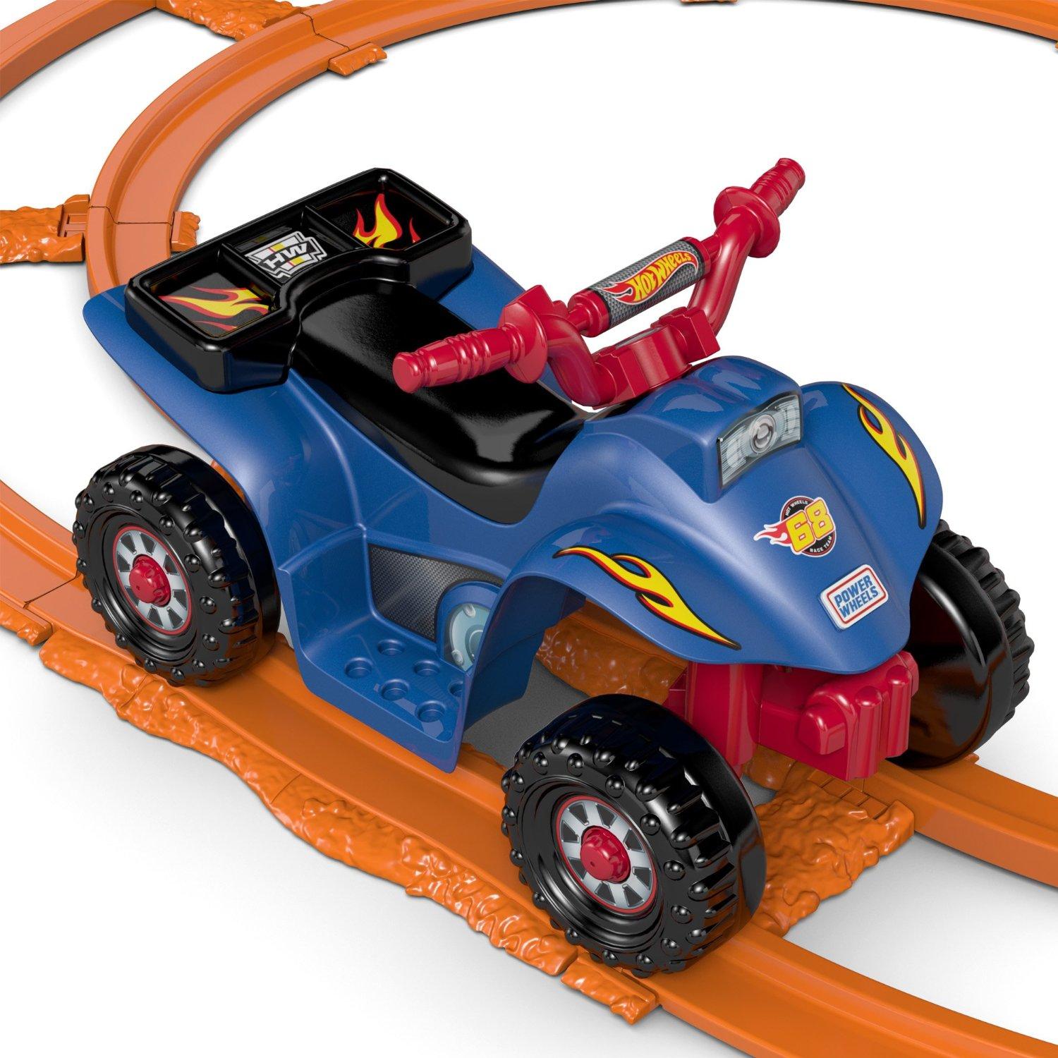 Amazon.com: Power Wheels Hot Wheels Lil Quad with Track [Amazon ...