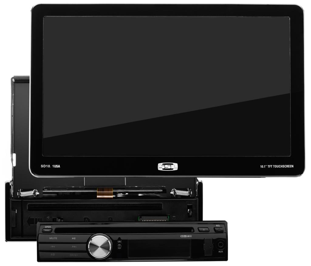 Amazon.com: SSL SD10.1USA In-Dash Single-Din 10.1-inch Motorized ...