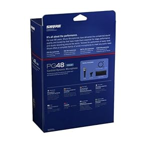Amazon.com: Shure PG48-QTR Cardioid Dynamic Vocal Microphone with On ...