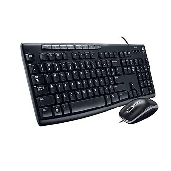 Logitech MK200 Wired Keyboard and Mouse Combo - Black (ENG/CHINESE LAYOUT)