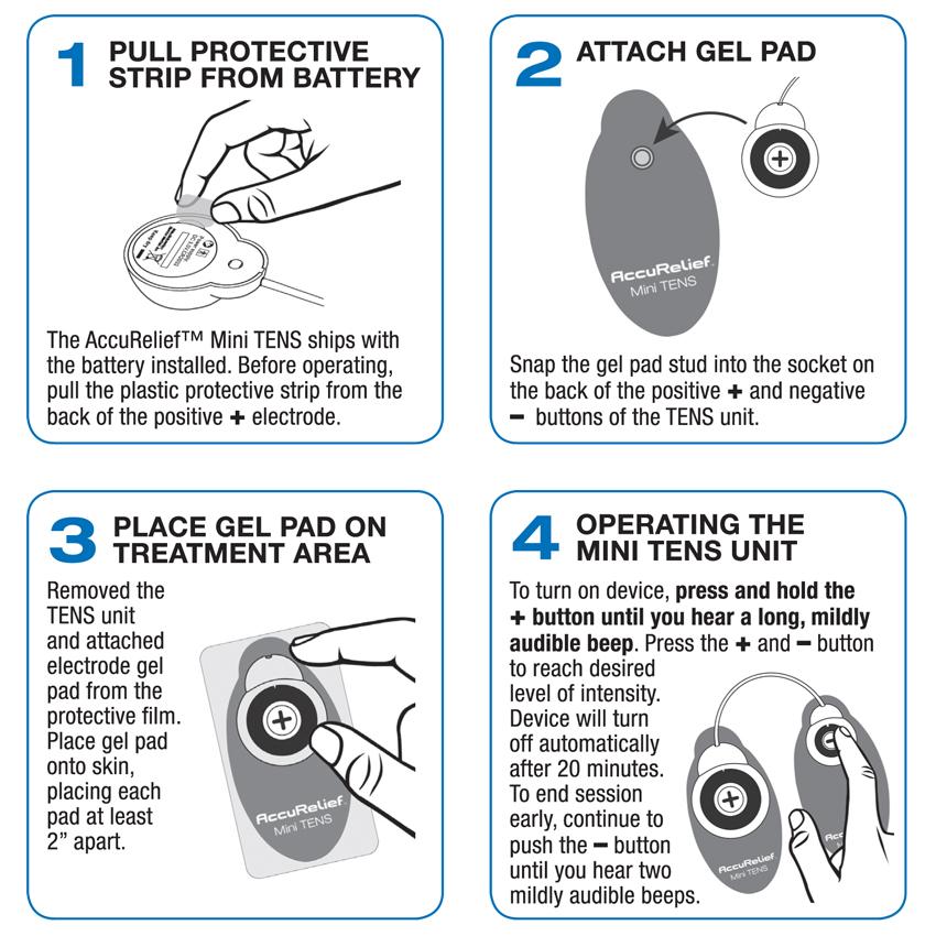 Amazon.com: AccuRelief Mini TENS Electrotherapy Pain Relief System ...