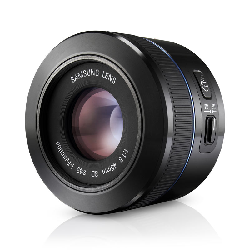 Amazon.com : Samsung NX 45mm f/1.8 2D/3D Camera Lens (Black) : Camera ...