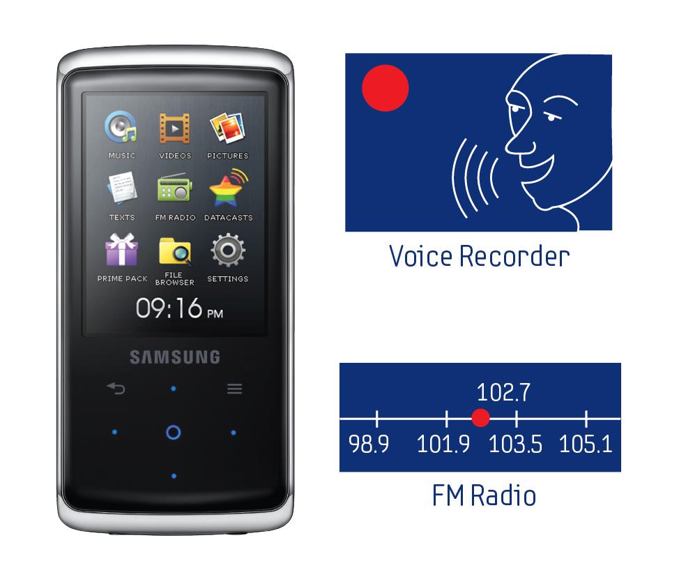 Amazon.com: Samsung Q2 Flash 16 GB Memory Portable Media Player (Blue ...