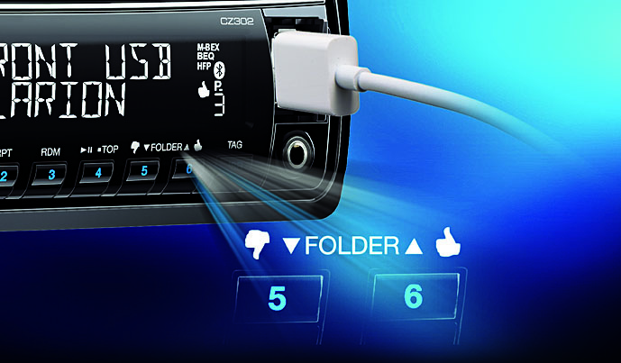 Clarion CZ302 car media receiver - Radio para coche (87.5 - 107.9, 530 ...