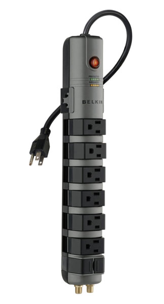Amazon.com: Belkin 8 Outlet Surge Protector with Pivot Plugs: Home ...