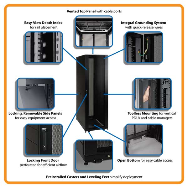 Tripp Lite SR42UB 42U Rack Enclosure Server Cabinet : Amazon.ca: Electronics