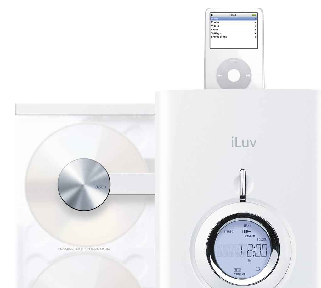 Amazon.com: iLuv i9200 Vertical Loading 4-CD Audio System with Dock for ...