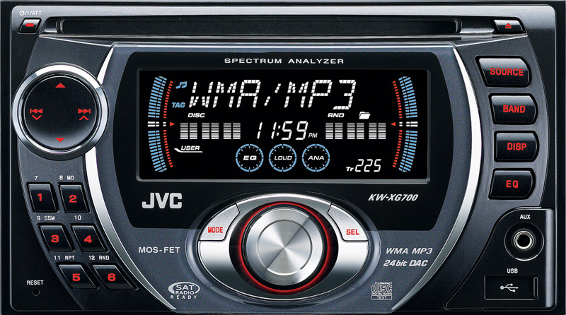 Amazon.com: JVC KW-XG700 Double DIN In-Dash CD Receiver with Front AUX ...