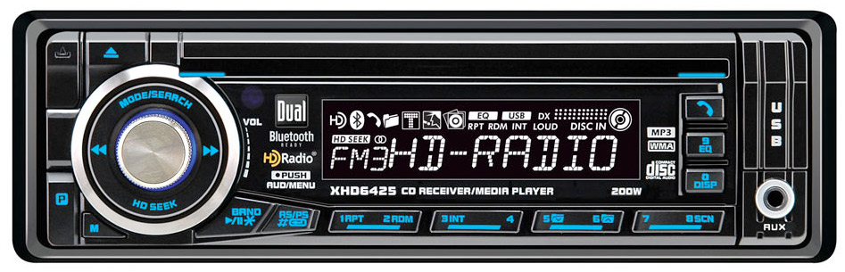 Amazon.com: Dual XHD6425 4X50 Watt Bluetooth-Ready HD Radio and MP3 ...
