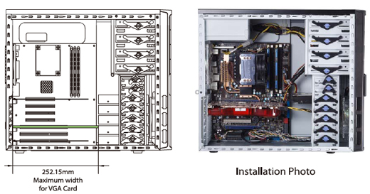 Cooler Master Elite 335 ATX Mid Tower Case Black - (RC-335-KKN1-GP ...