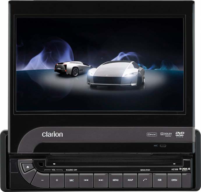 Amazon.com: Clarion VZ709 7-Inch Single-DIN Multimedia Station with ...