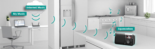 Amazon.com: Logitech Squeezebox Radio Music Player with Color Screen ...