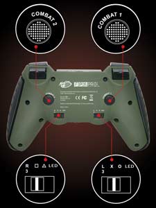 First Person Shooter PRO Wireless GamePad - Stealth Black (PS3) - Sony PS3