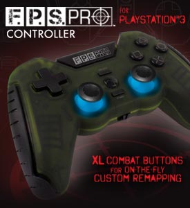 First Person Shooter PRO Wireless GamePad - Stealth Black (PS3) - Sony PS3