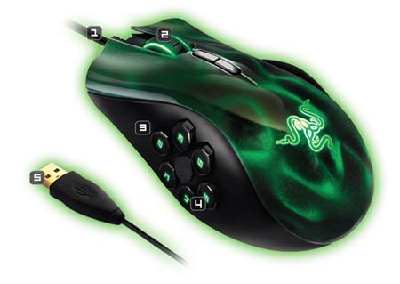 Razer Naga Hex MOBA PC Gaming Mouse - Green - RZ01-00750100-R3U1 ...