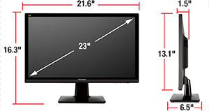 Amazon.com: ViewSonic VA2342-LED 23-Inch Screen LED-Lit LCD Monitor ...